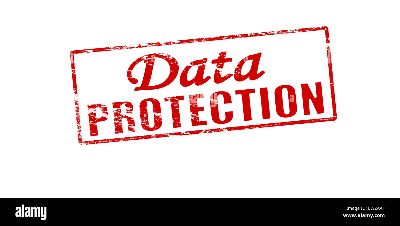 Rubber stamp with text data protection inside, illustration Stock Photo ...