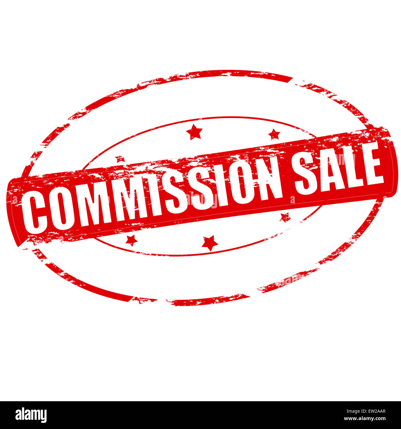 Rubber stamp with text commission sale inside, illustration Stock Photo ...