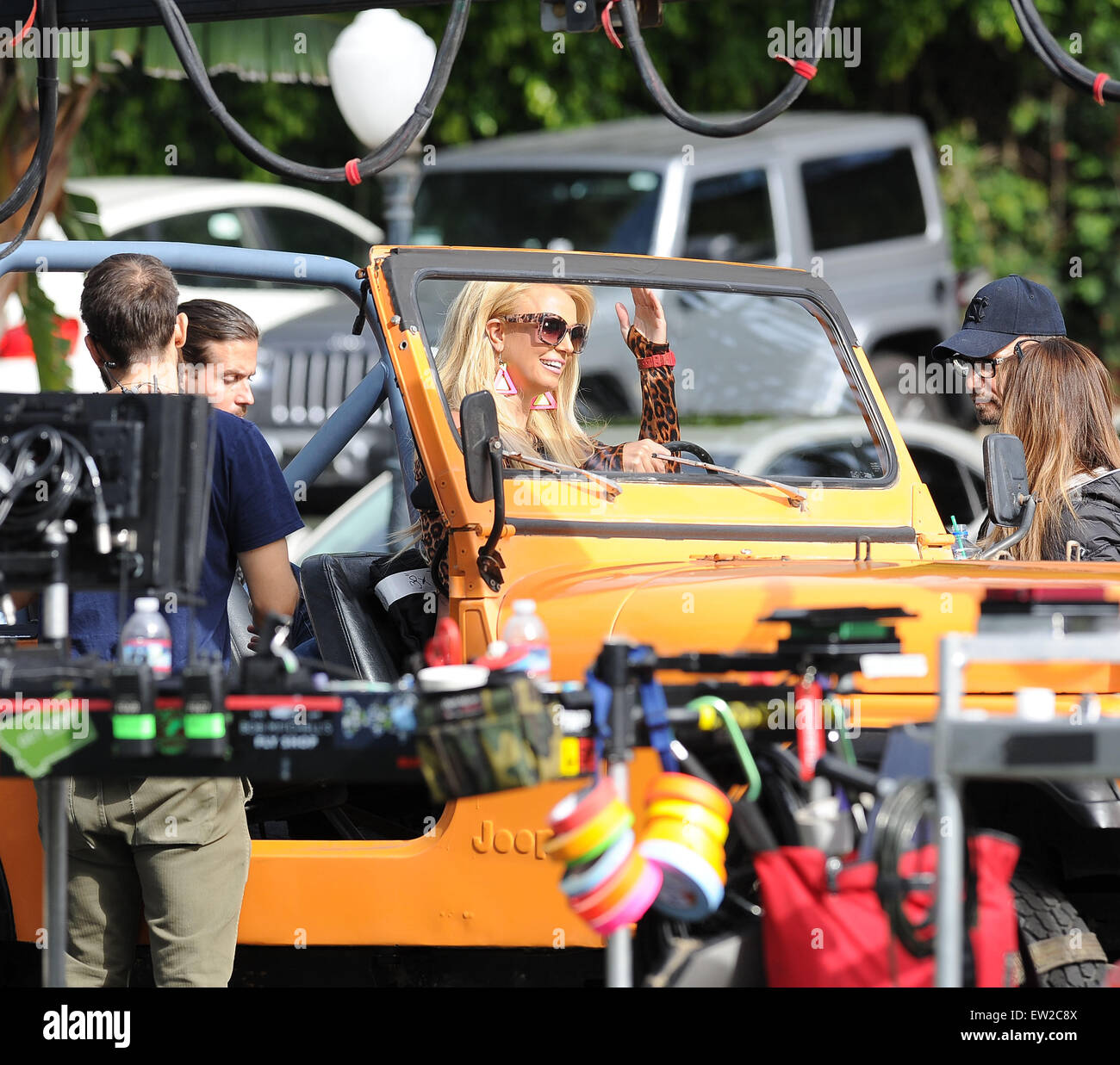 Britney Spears and Iggy Azalea shoot a scene for their highly ...
