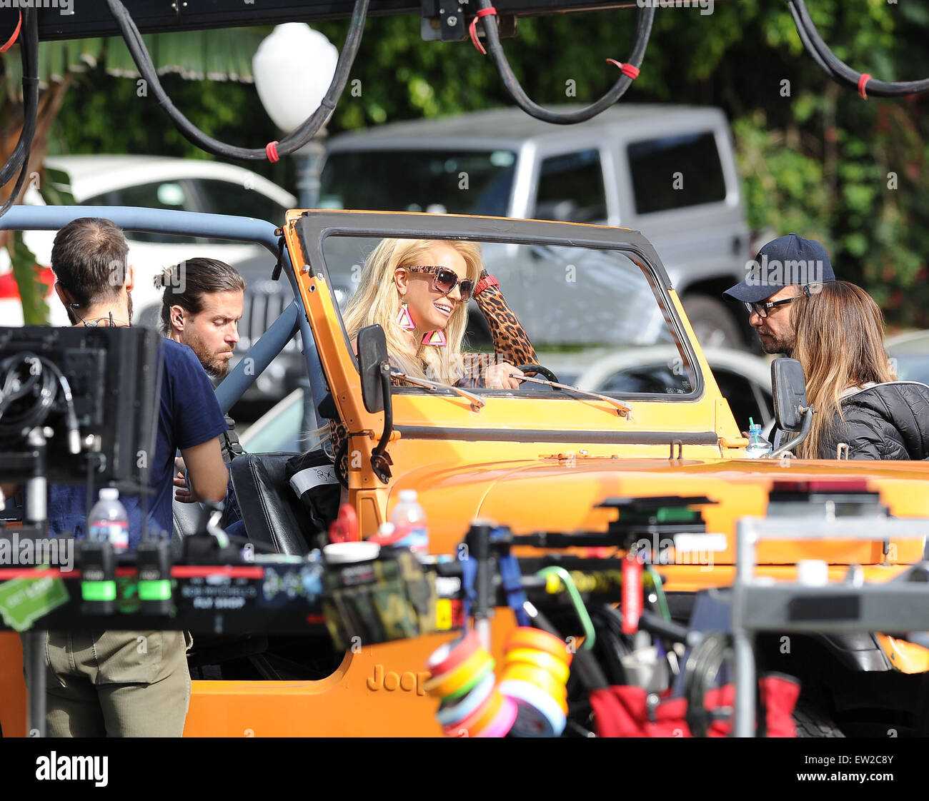 Britney Spears and Iggy Azalea shoot a scene for their highly ...
