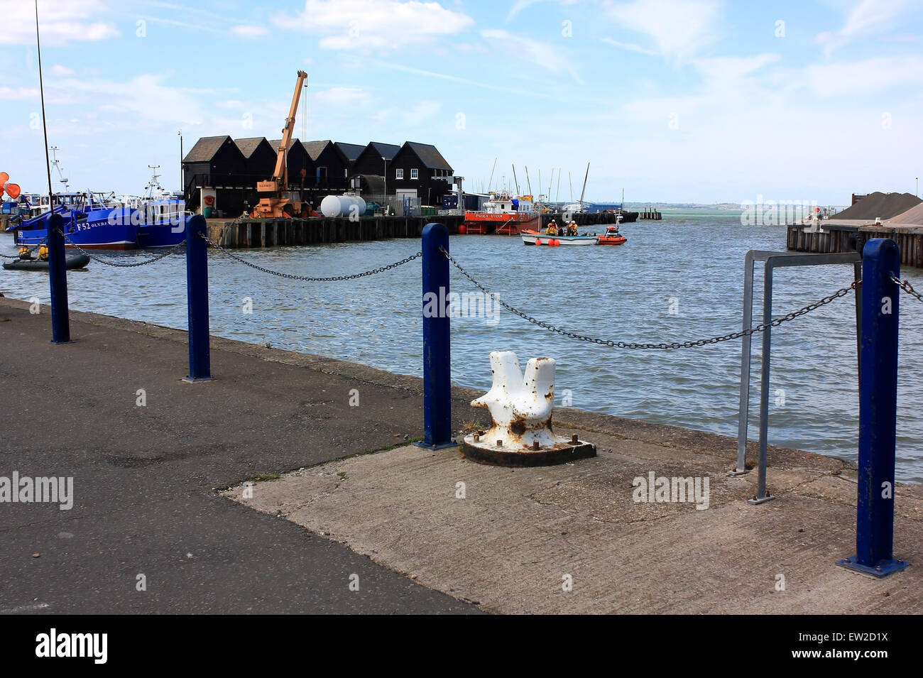 The entrance to Whitstable Harbour in Kent Stock Photo - Alamy