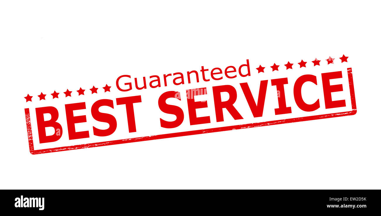 Rubber stamp with text best service guaranteed inside, illustration ...