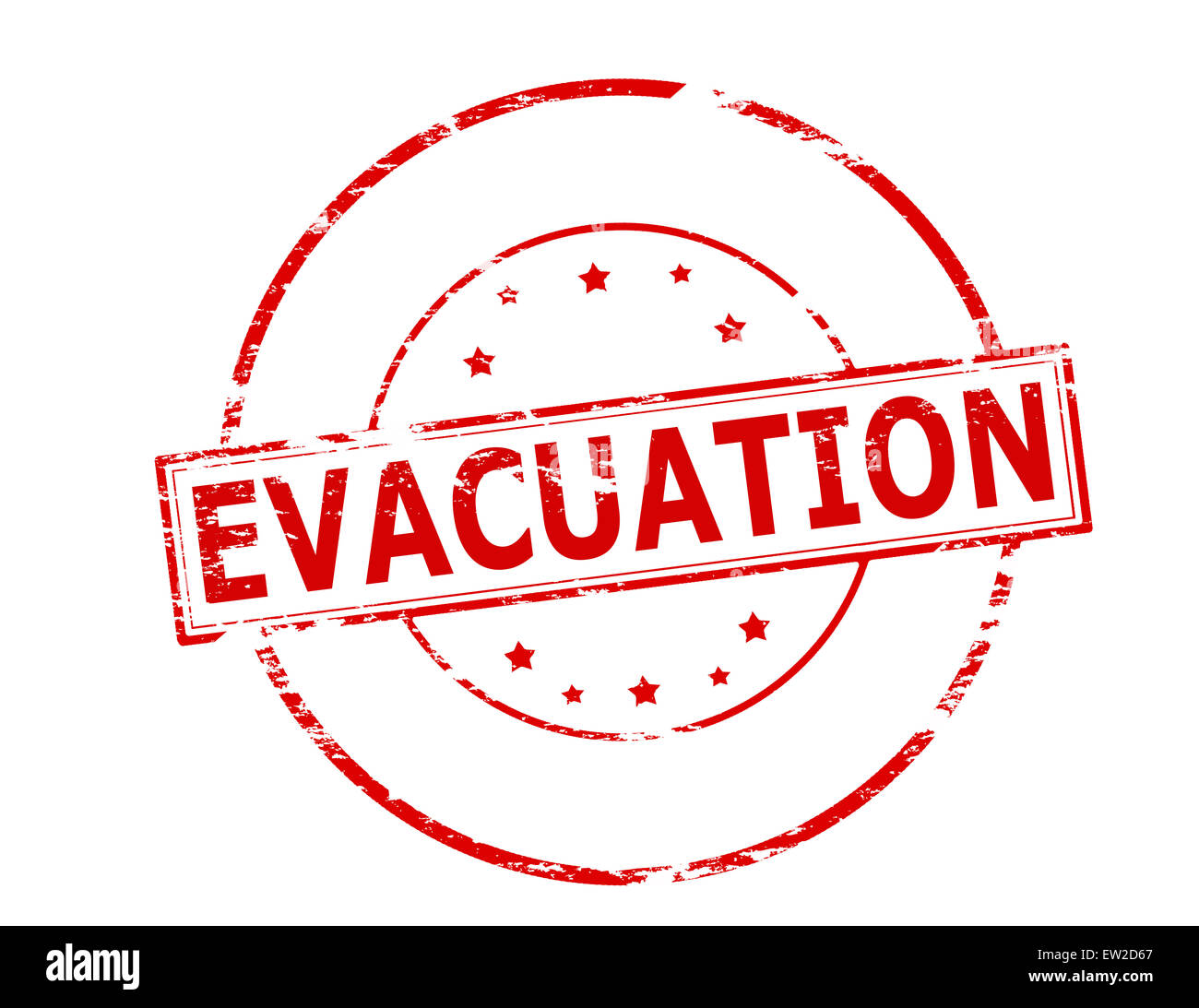 Rubber stamp with word evacuation inside, illustration Stock Photo - Alamy