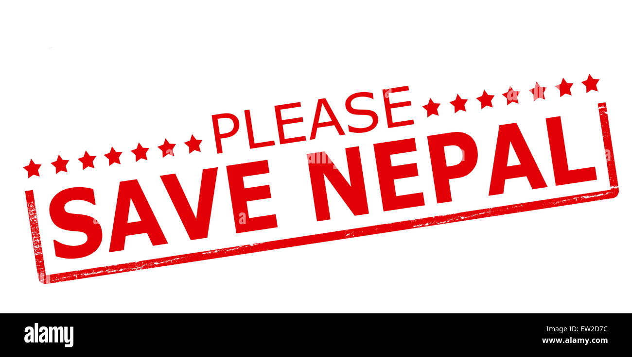 Rubber stamp with text please save Nepal inside, illustration Stock ...