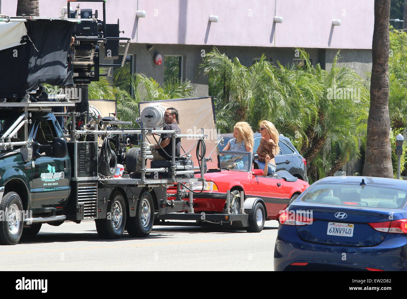 Britney Spears and Iggy Azalea shoot a scene for their highly ...