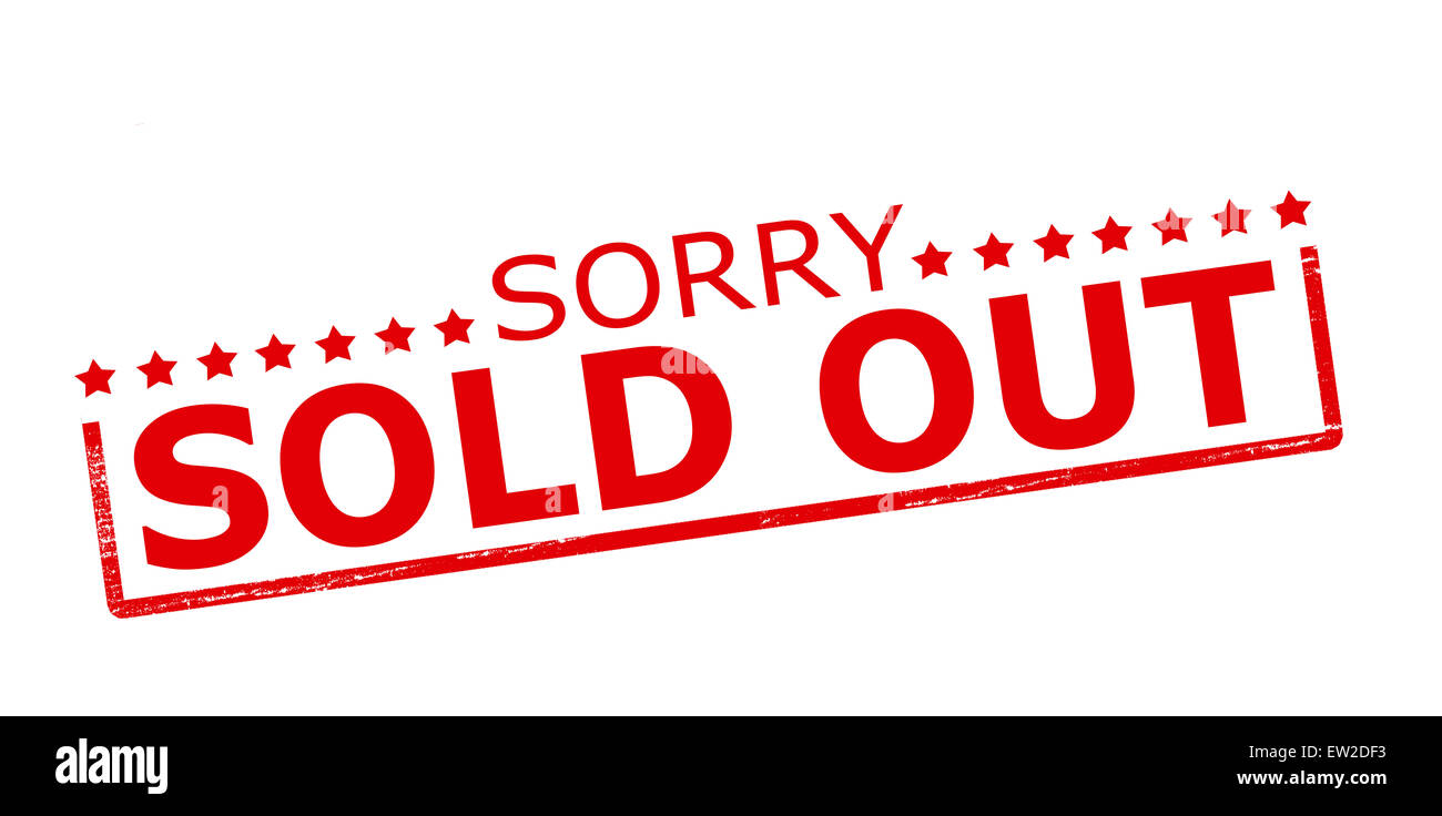 Rubber stamp with text sorry sold out inside, illustration Stock Photo ...