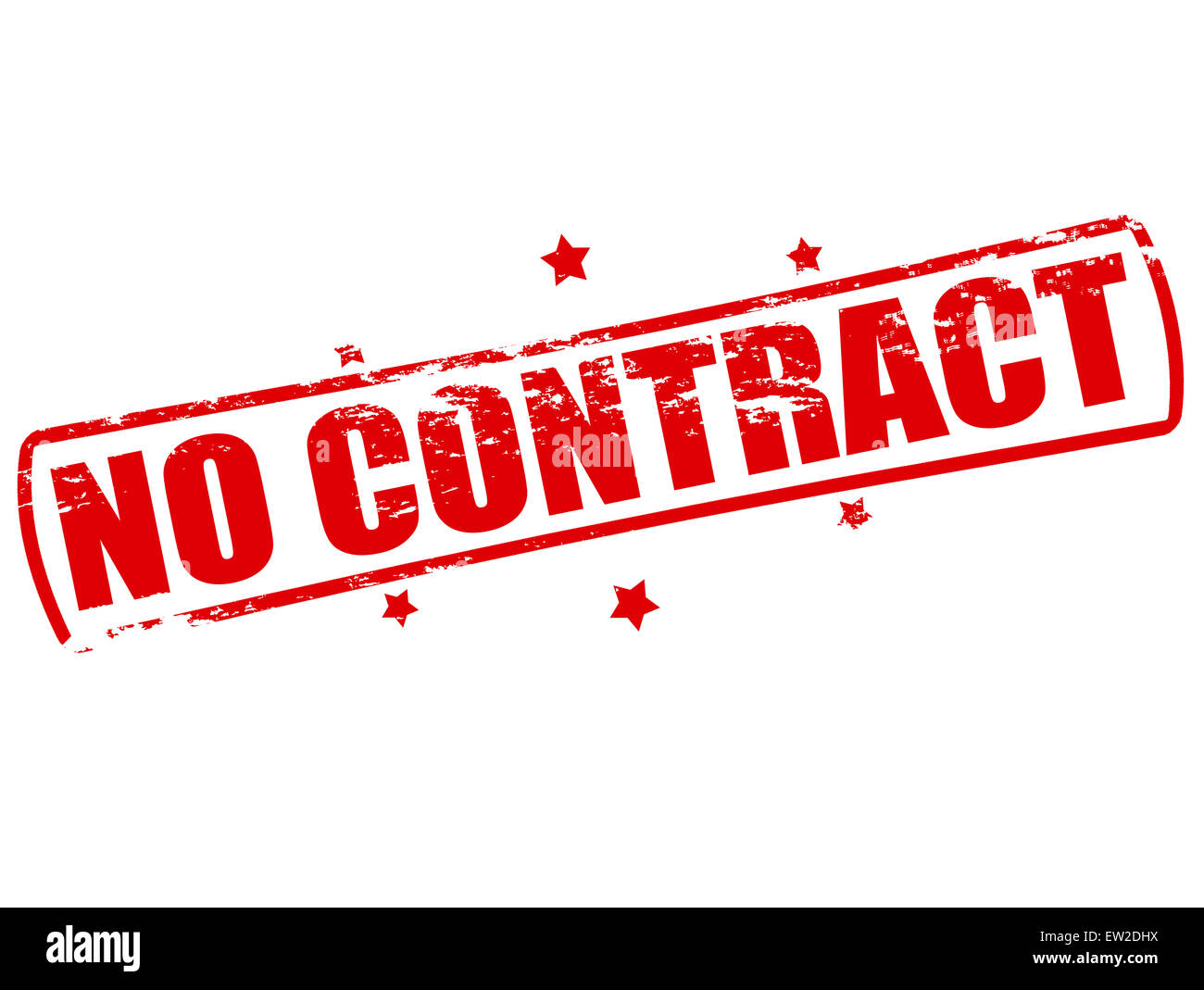 Rubber stamp with text no contract inside, illustration Stock Photo - Alamy
