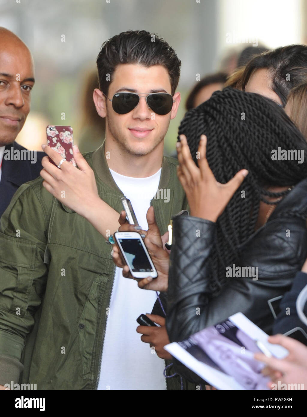 Nick Jonas seen out and about leaving BBC Studios in London Featuring ...