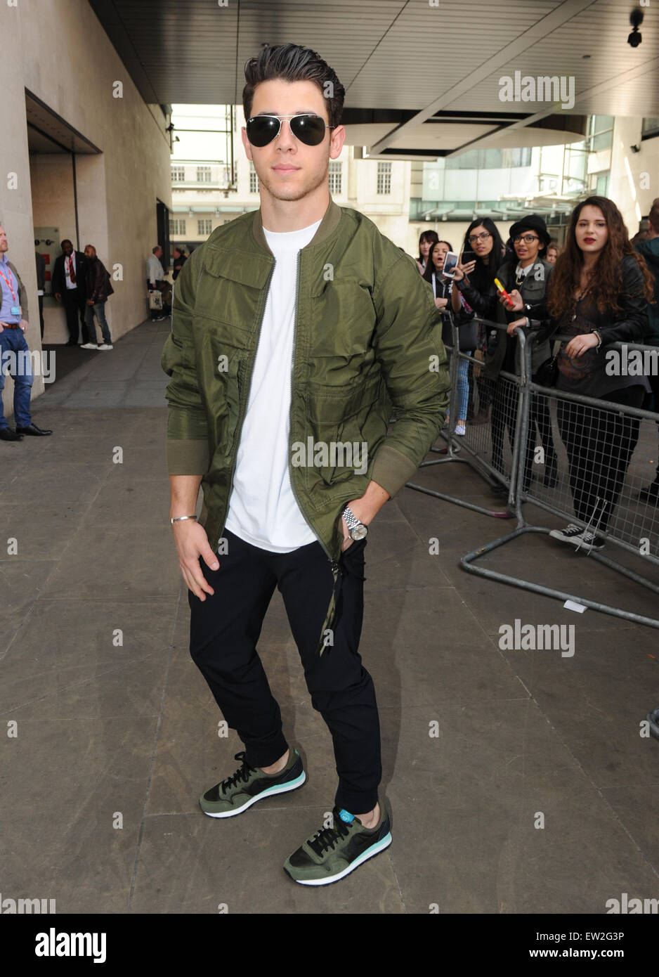 Nick Jonas seen out and about leaving BBC Studios in London Featuring ...