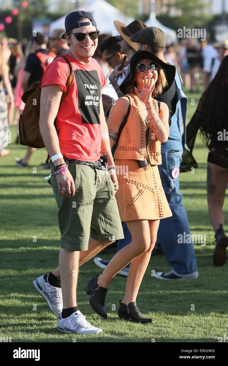 Sarah Hyland and Dominic Sherwood at Coachella 2015 - Week 1 - Day 1 ...