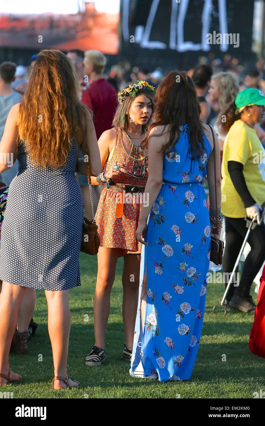 Celebrities at Coachella 2015 Featuring: Sarah Hyland Where: Indio ...