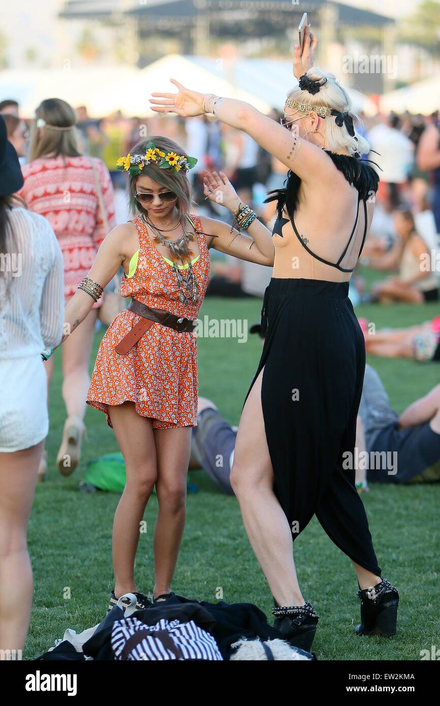 Celebrities at Coachella 2015 Featuring: Sarah Hyland Where: Indio ...