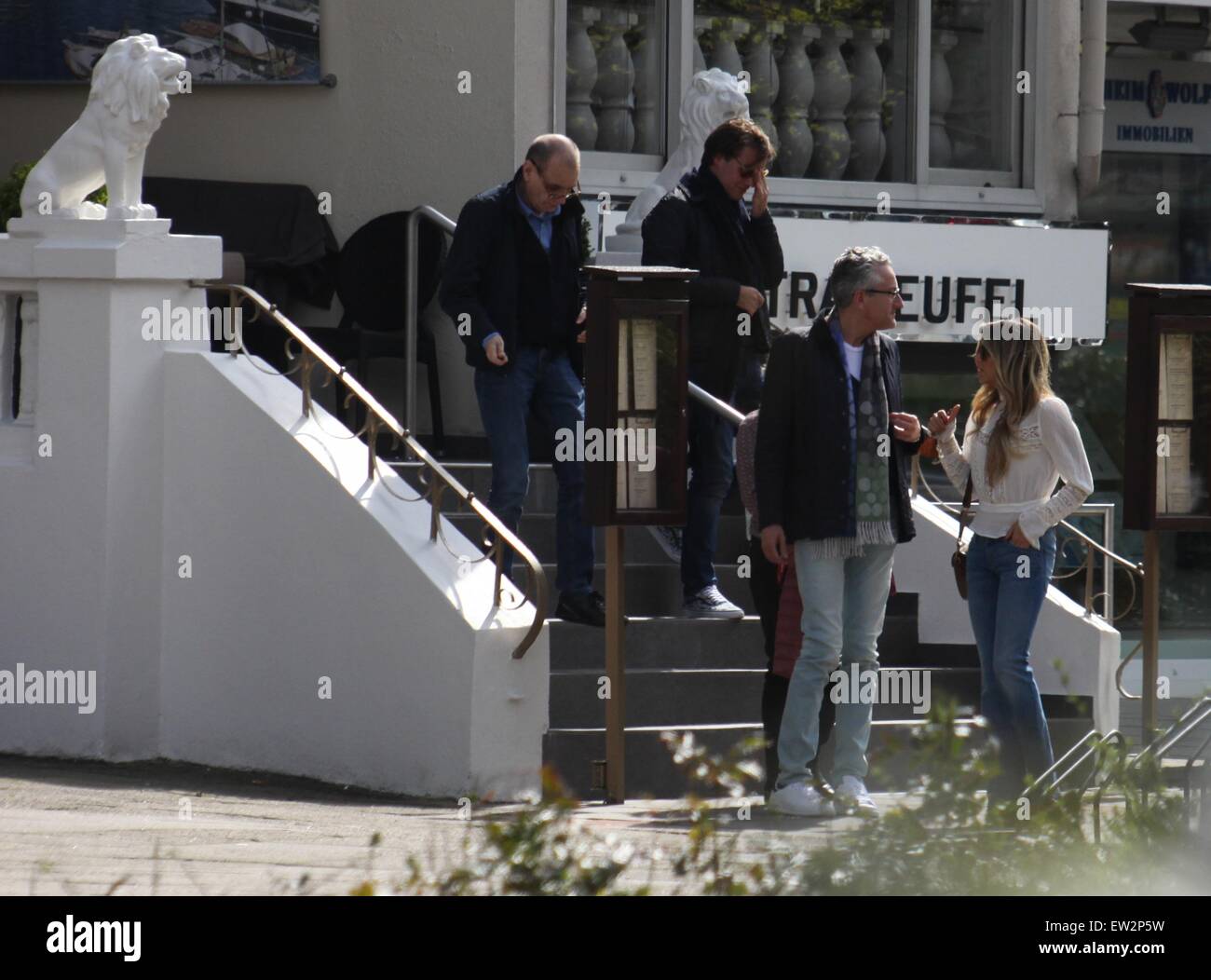 Sylvie Meis and her parents with an unidentified male at her son Damian ...