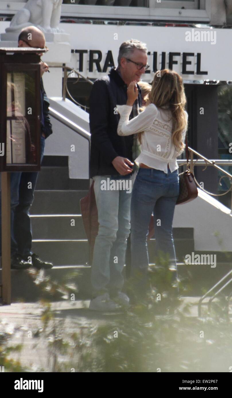 Sylvie Meis and her parents with an unidentified male at her son Damian ...