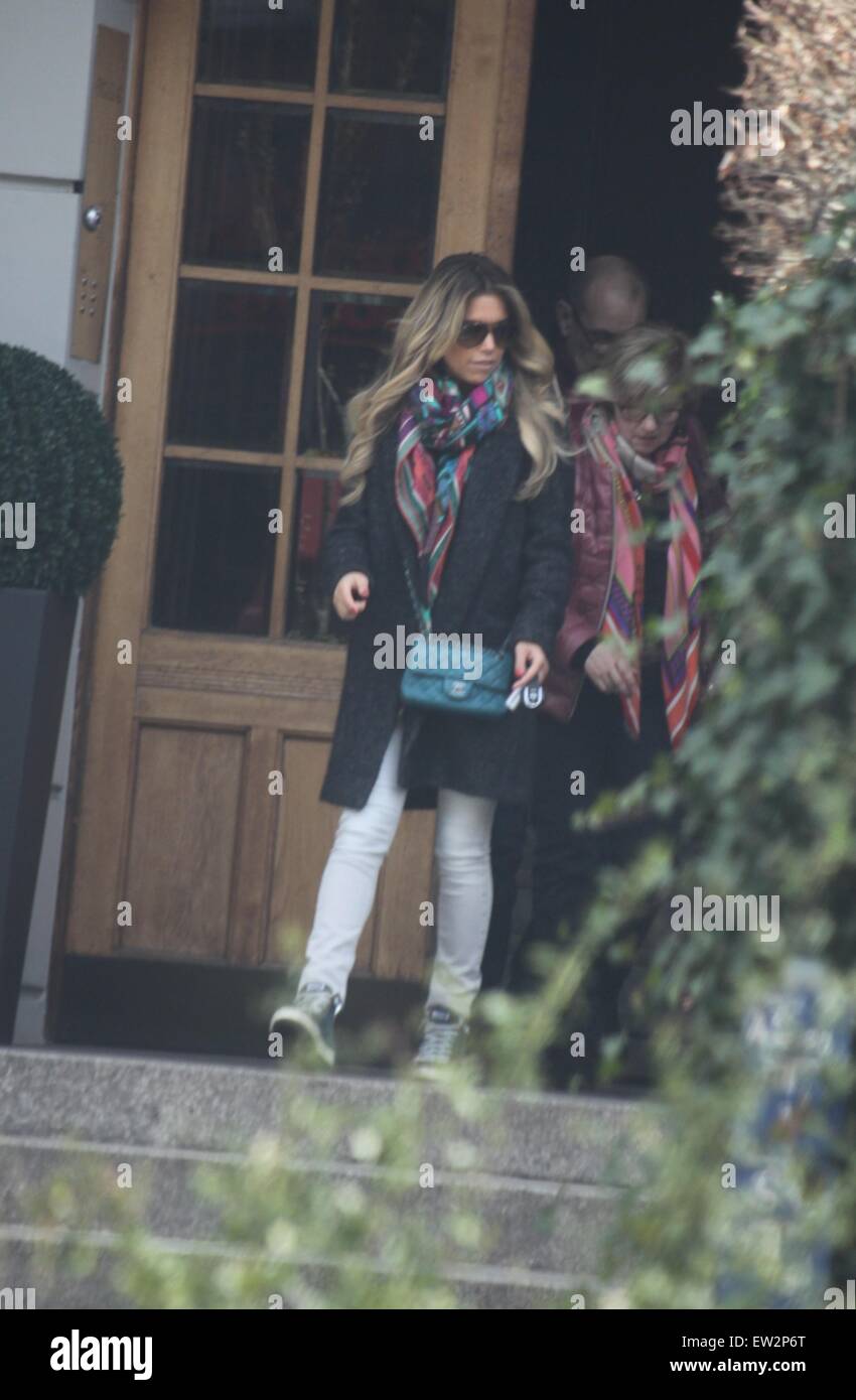 Sylvie Meis and her parents with an unidentified male at her son Damian ...