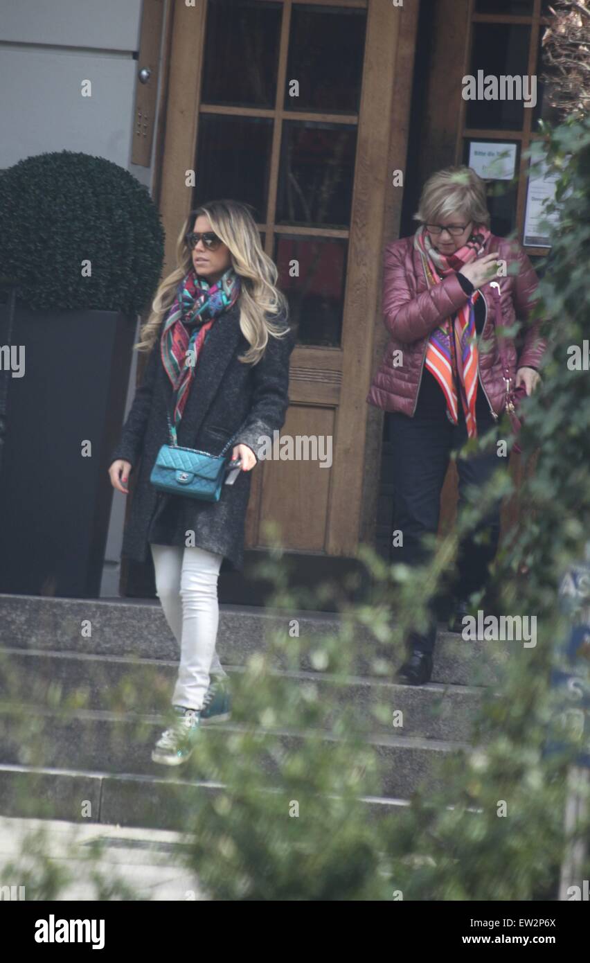 Sylvie Meis and her parents with an unidentified male at her son Damian ...