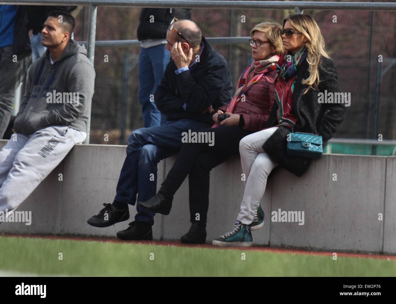 Sylvie Meis and her parents with an unidentified male at her son Damian ...