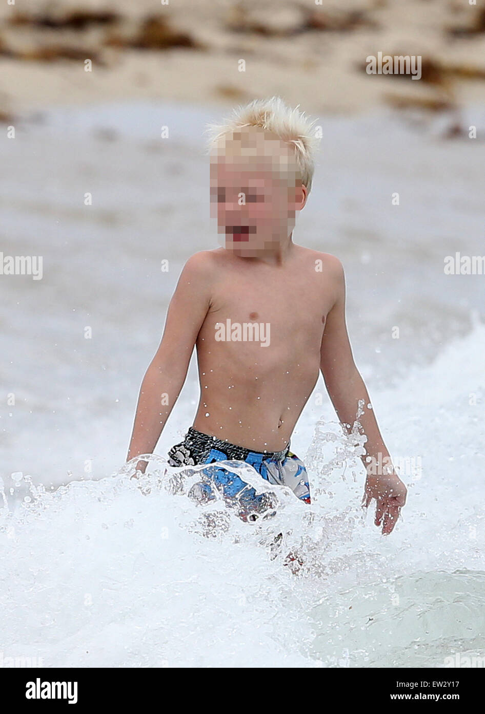 Lilly Becker spends time playing in the sea with her son, Amadeus and ...