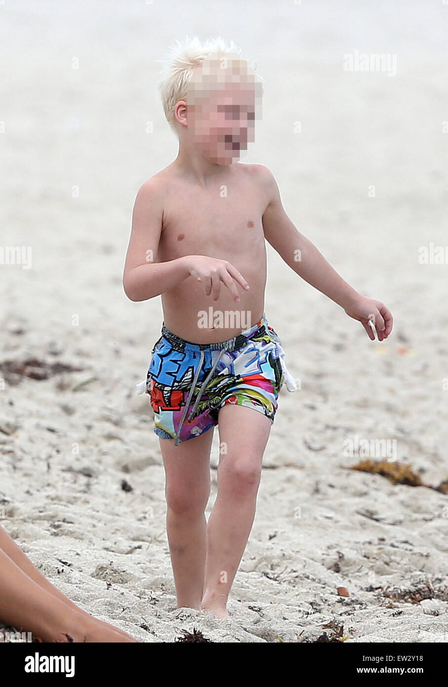 Lilly Becker spends time playing in the sea with her son, Amadeus and ...