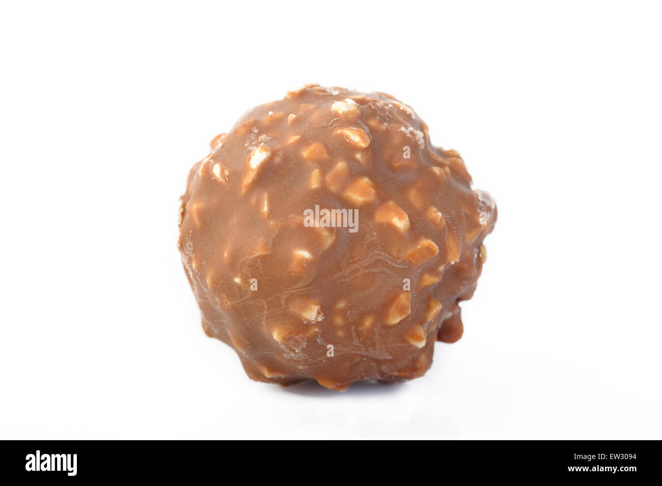 chocolate ball on white background Stock Photo - Alamy