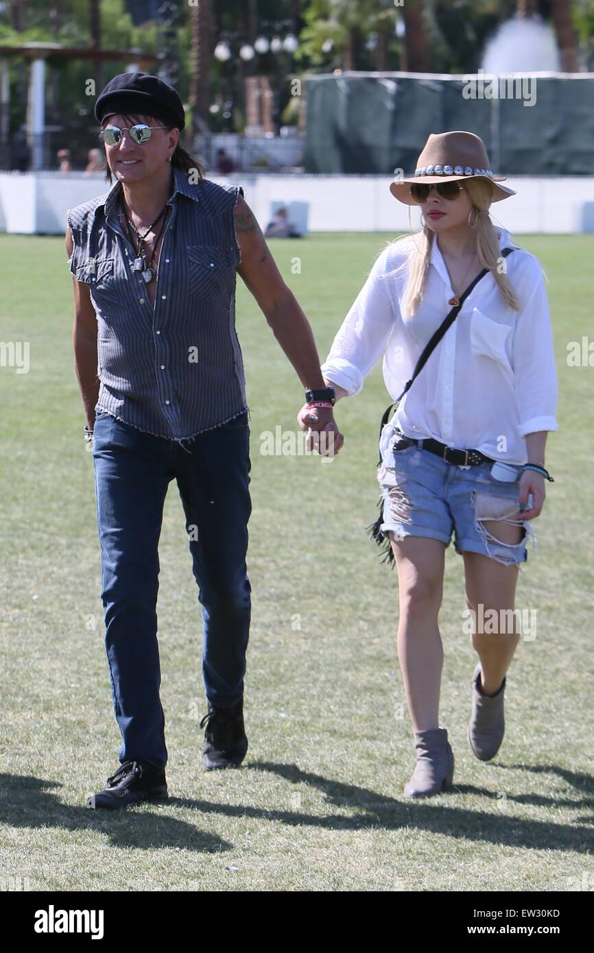 Richie Sambora and girlfriend Orianthi seen attending Coachella day ...
