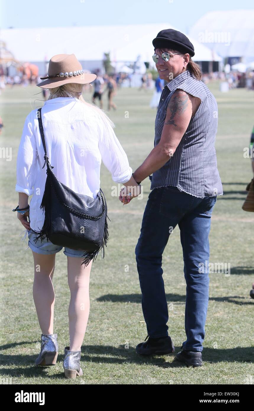 Richie Sambora and girlfriend Orianthi seen attending Coachella day ...