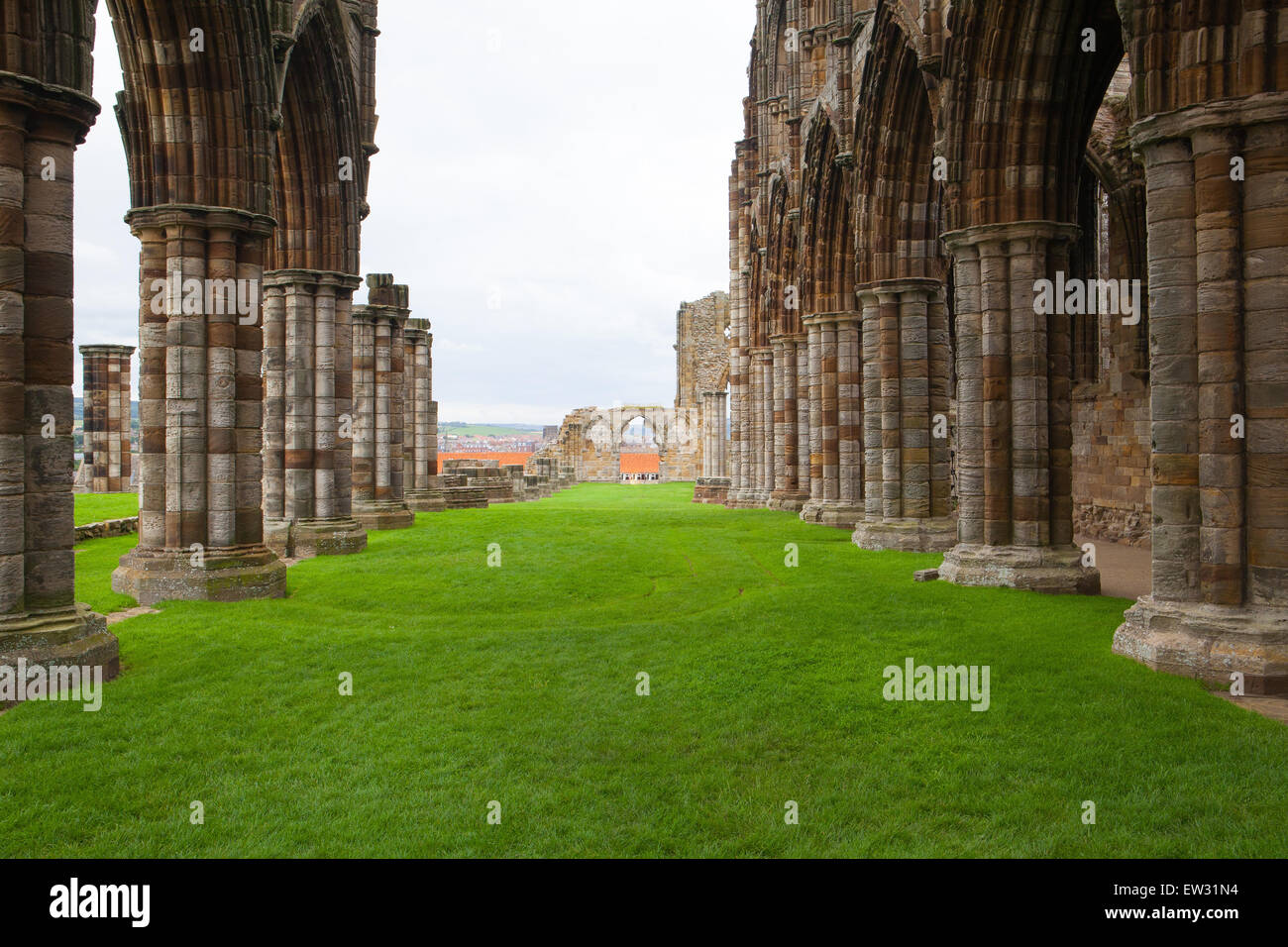 Famous Whitby Abbey in England.Whitby Abbey is a ruined Benedictine ...