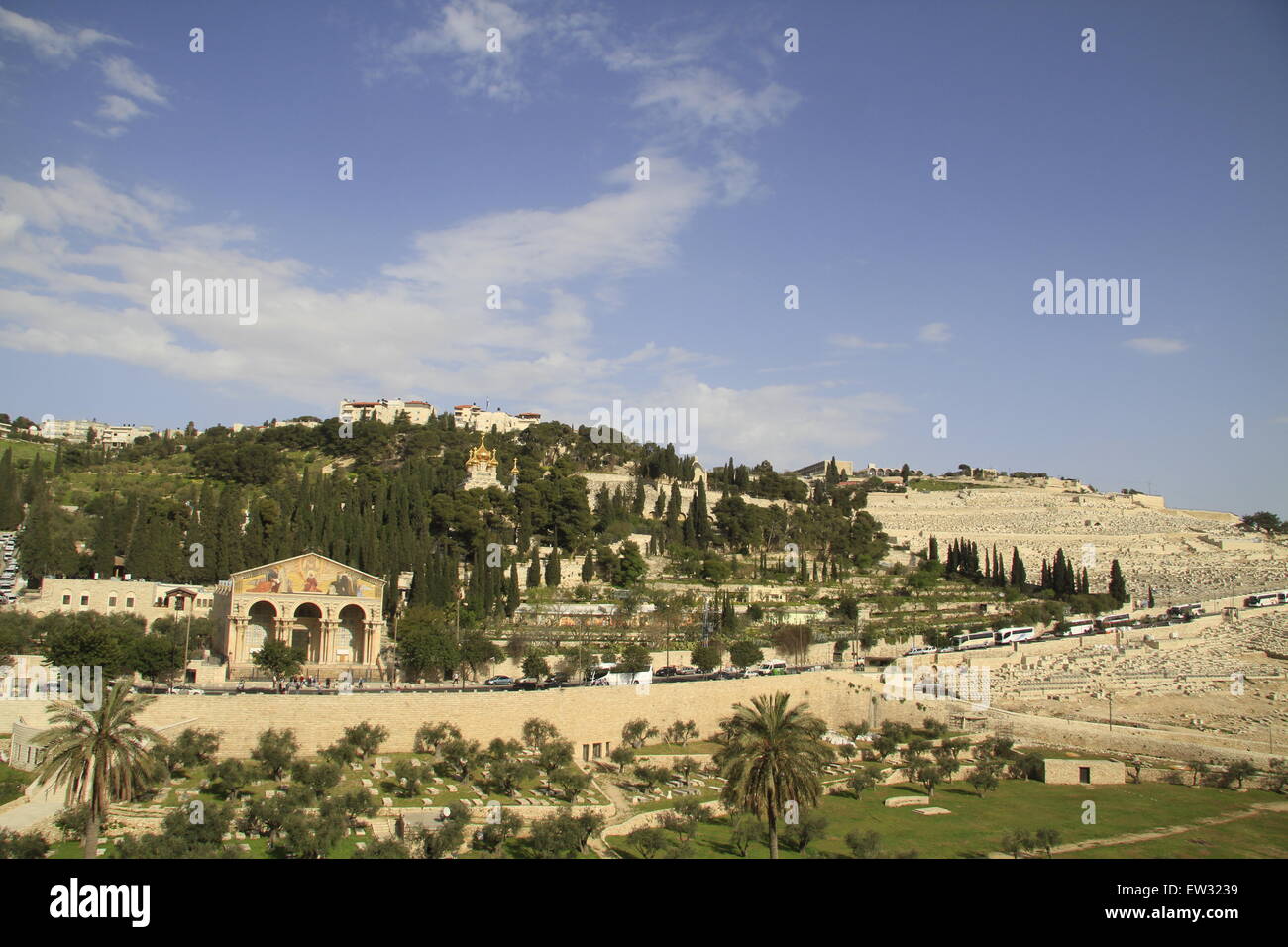 Mount Of Olives And The Garden Of Gethsemane High Resolution Stock ...