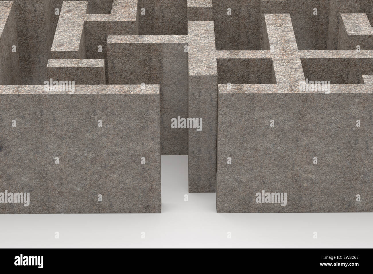 3d rendering of a stone maze Stock Photo - Alamy