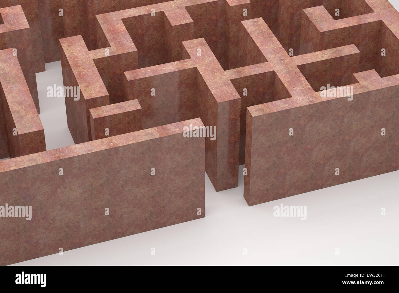 3d rendering stone maze hi-res stock photography and images - Alamy
