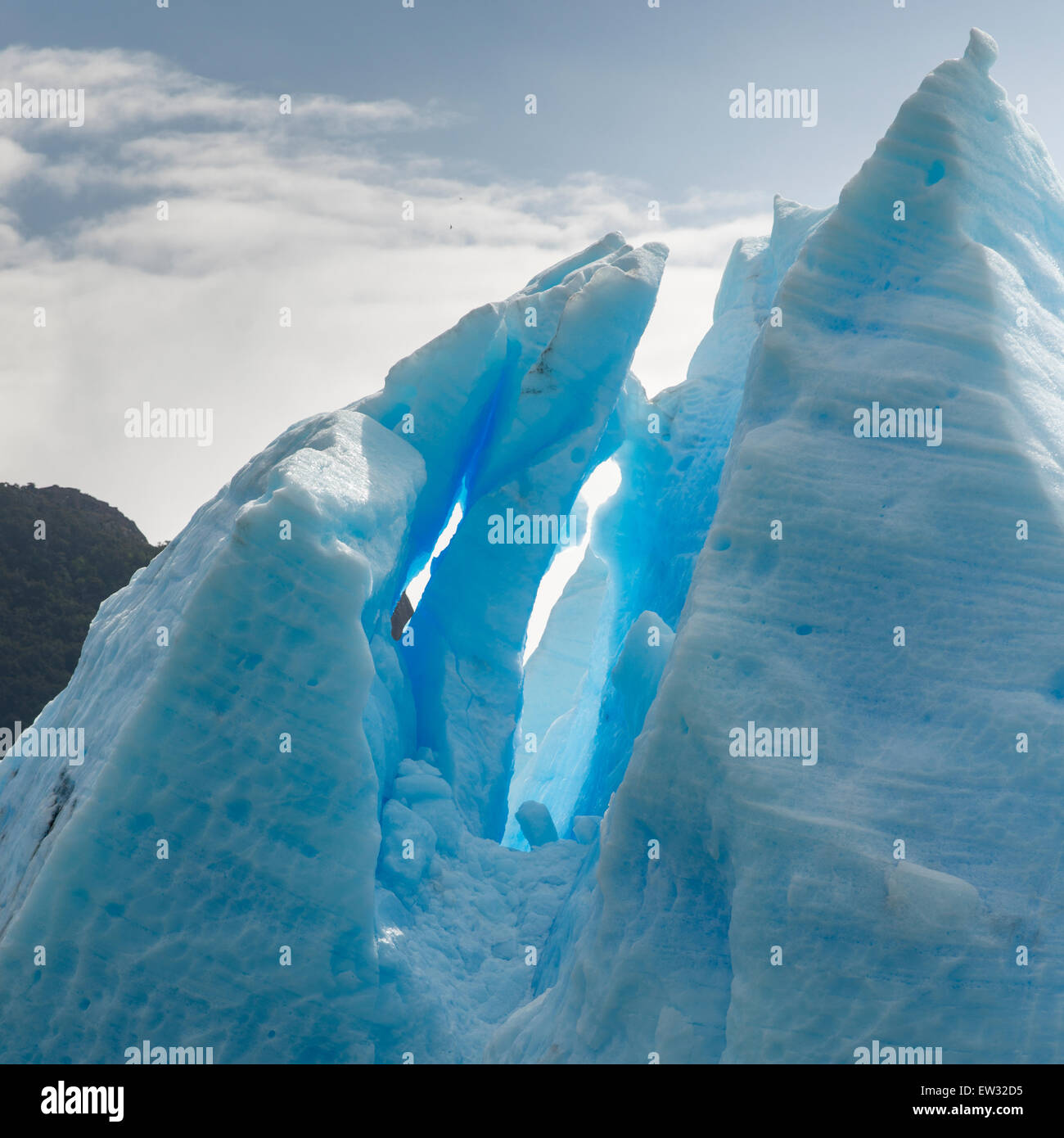 View of iceberg, Grey Glacier, Grey Lake, Torres del Paine National ...