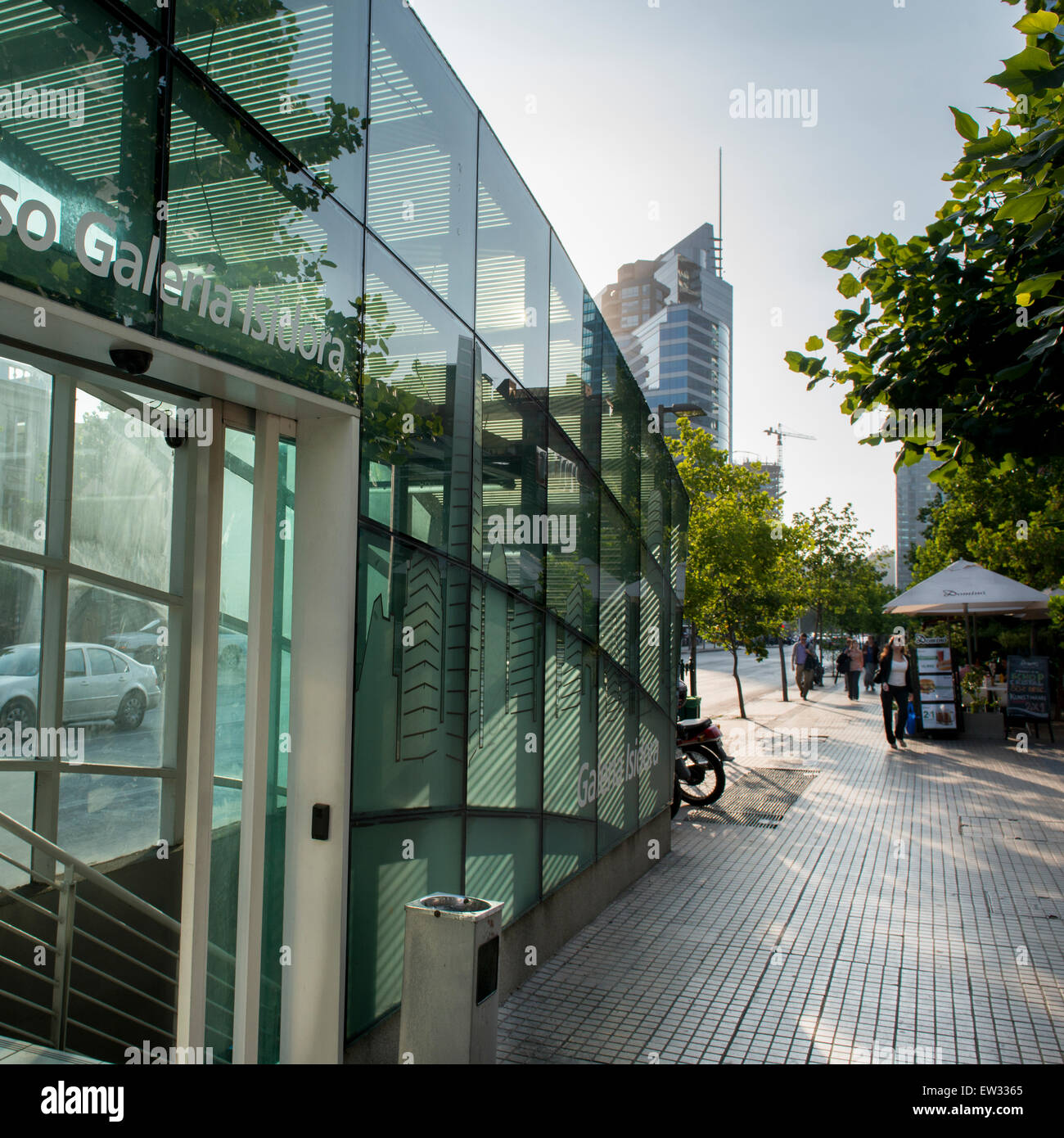 Modern glass building, Santiago, Santiago Metropolitan Region, Chile ...