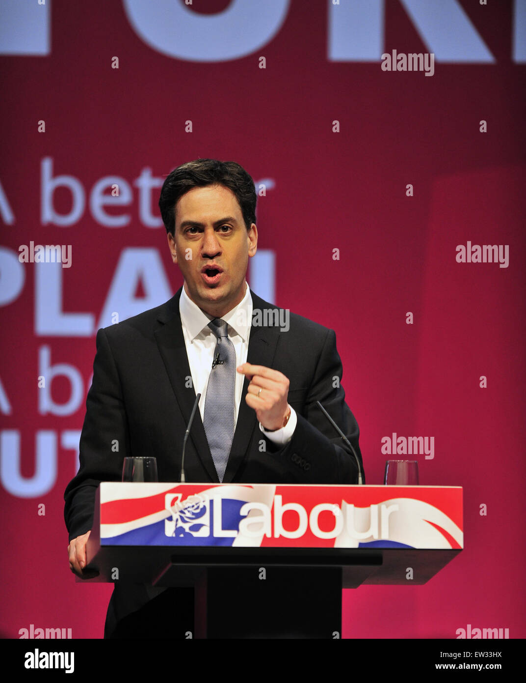 Labour Party Leader Ed Miliband launches the Labour Party Election ...