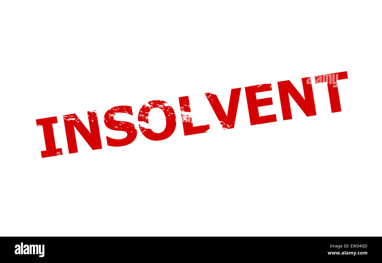 Rubber stamp with word insolvent inside, illustration Stock Photo - Alamy