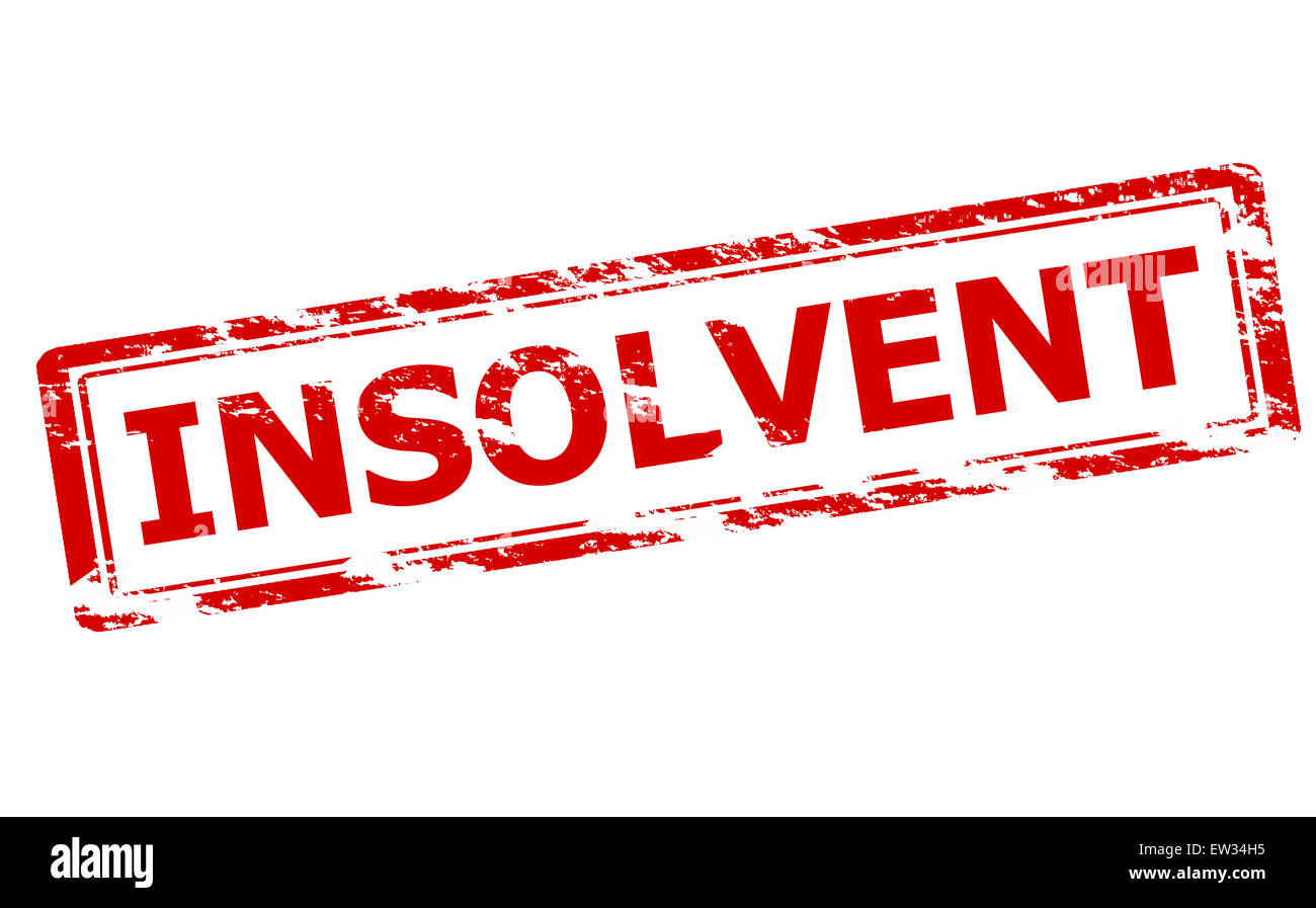 Rubber stamp with word insolvent inside, illustration Stock Photo - Alamy