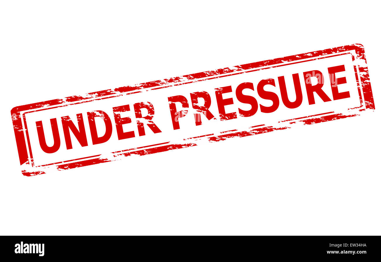 Rubber stamp with text under pressure inside, illustration Stock Photo ...