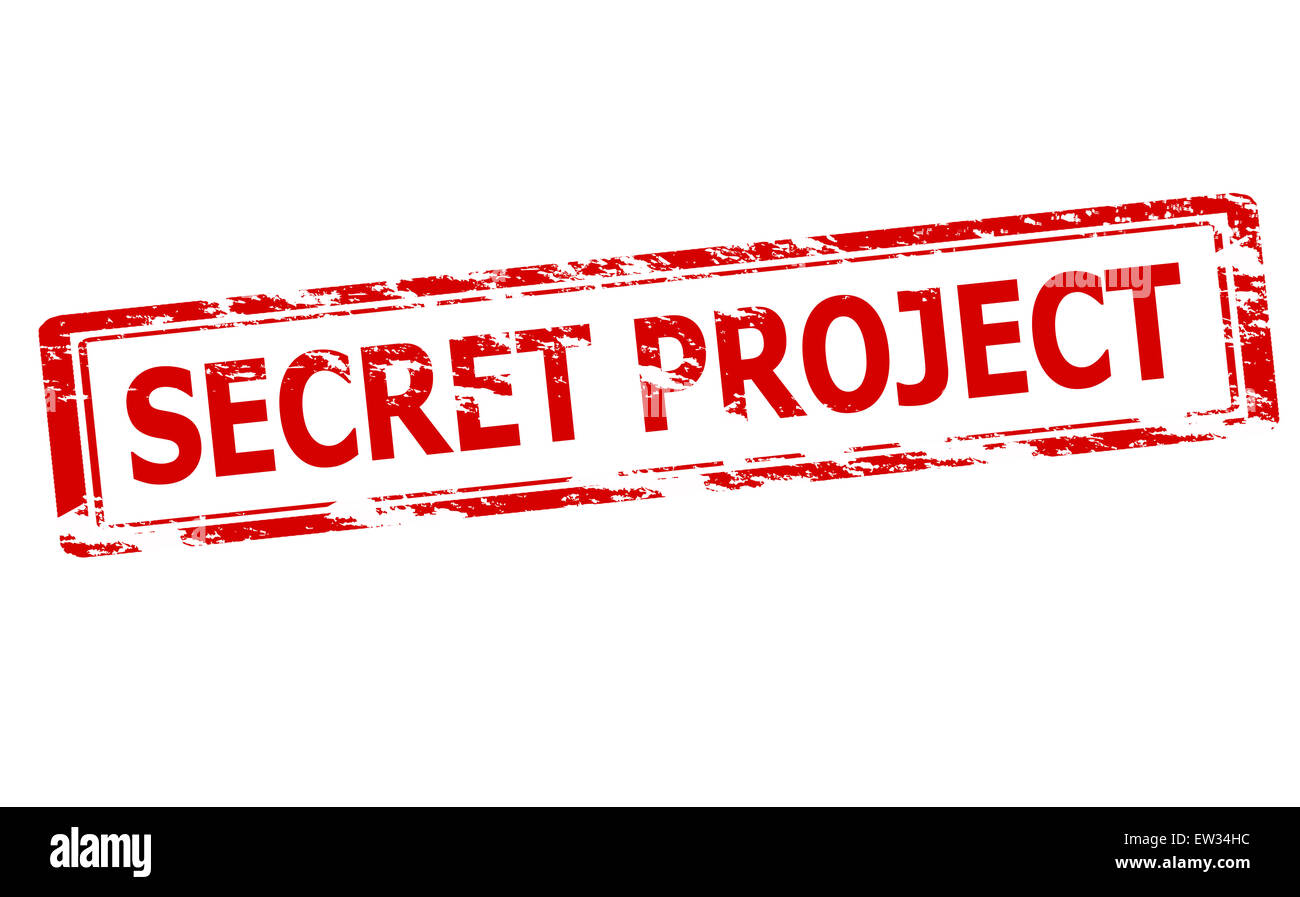 Rubber stamp with text secret project inside, illustration Stock Photo ...