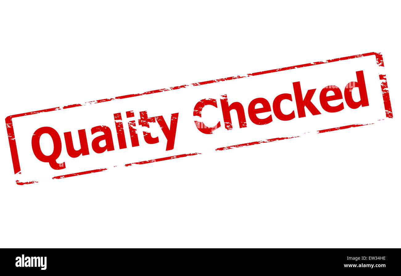 Rubber stamp with text quality checked inside, illustration Stock Photo ...