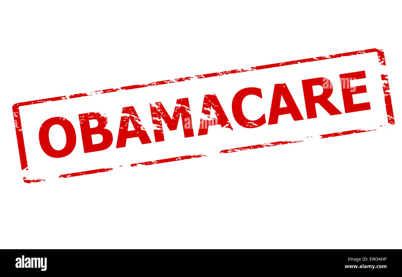 Rubber stamp with word obamacare inside, illustration Stock Photo - Alamy