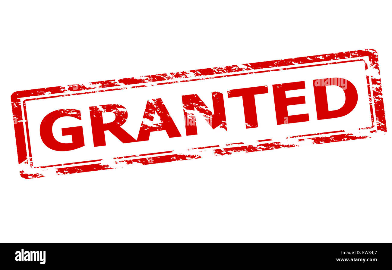 Rubber stamp with word granted inside, illustration Stock Photo - Alamy