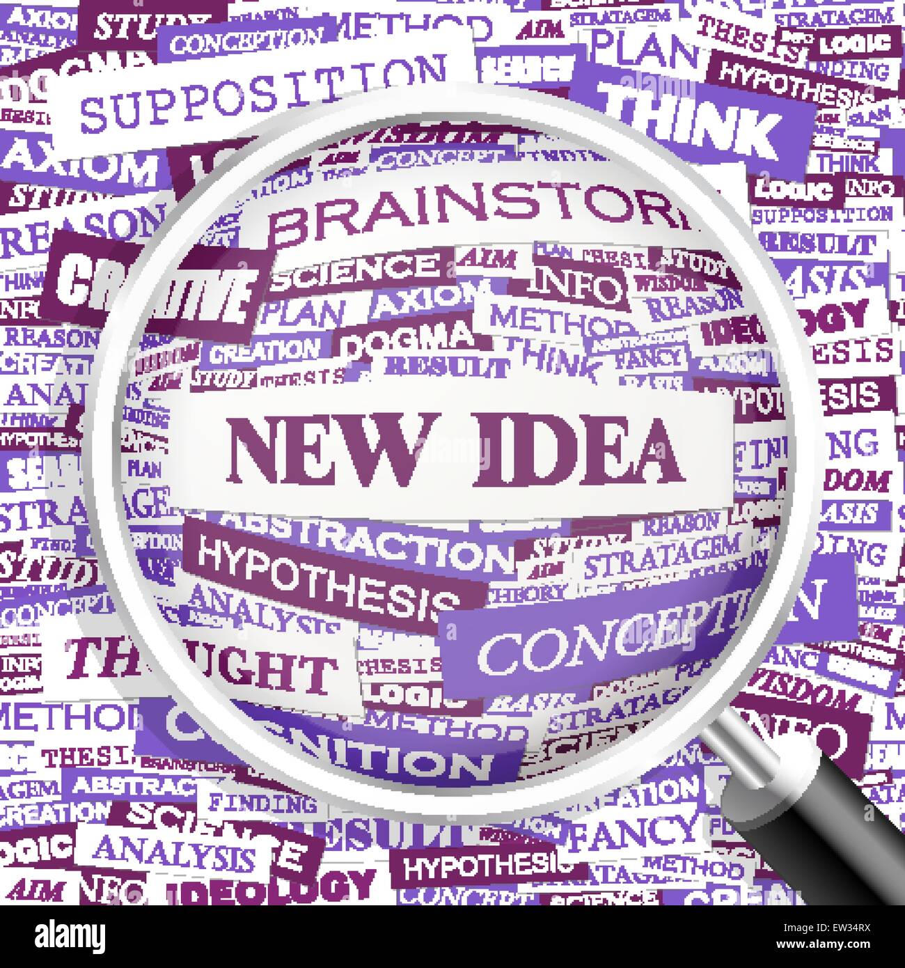 NEW IDEA. Background concept wordcloud illustration. Print concept word ...