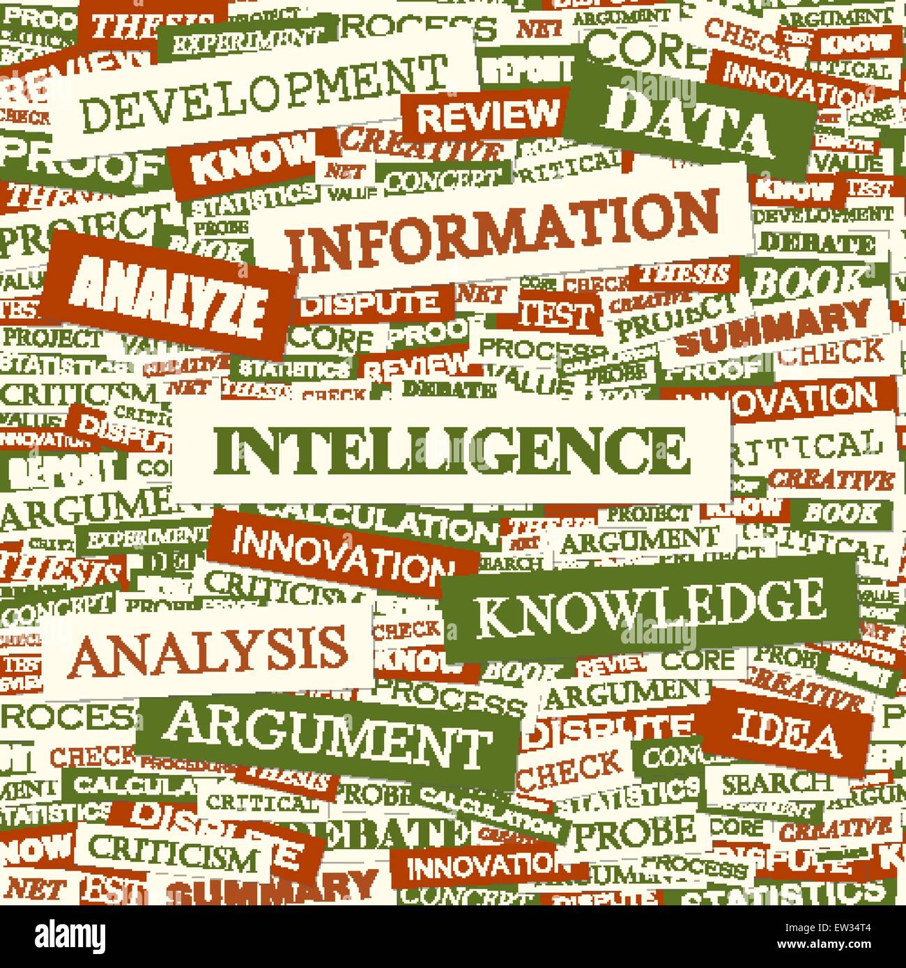 INTELLIGENCE. Background concept wordcloud illustration. Print concept ...