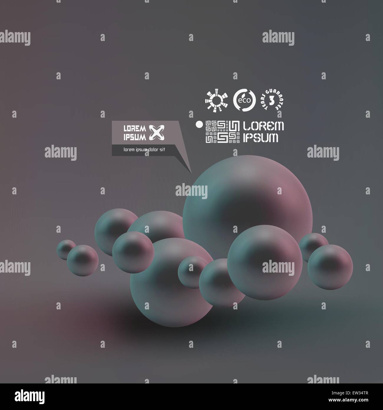 Random spheres background. 3D illustration Stock Vector Image & Art - Alamy