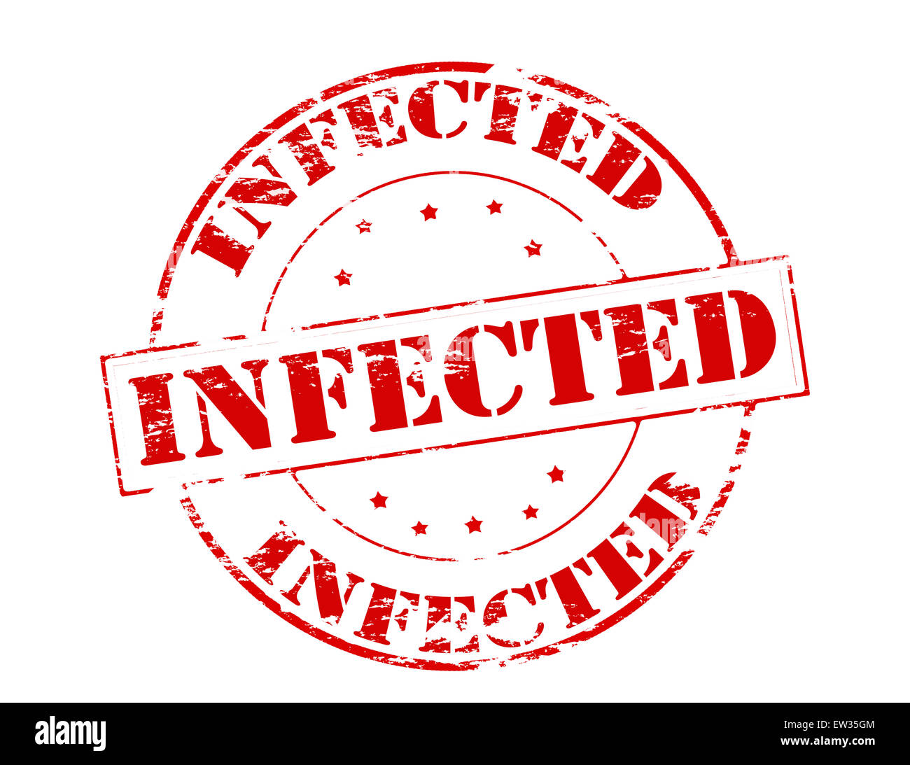 Rubber stamp with word infected inside, illustration Stock Photo - Alamy