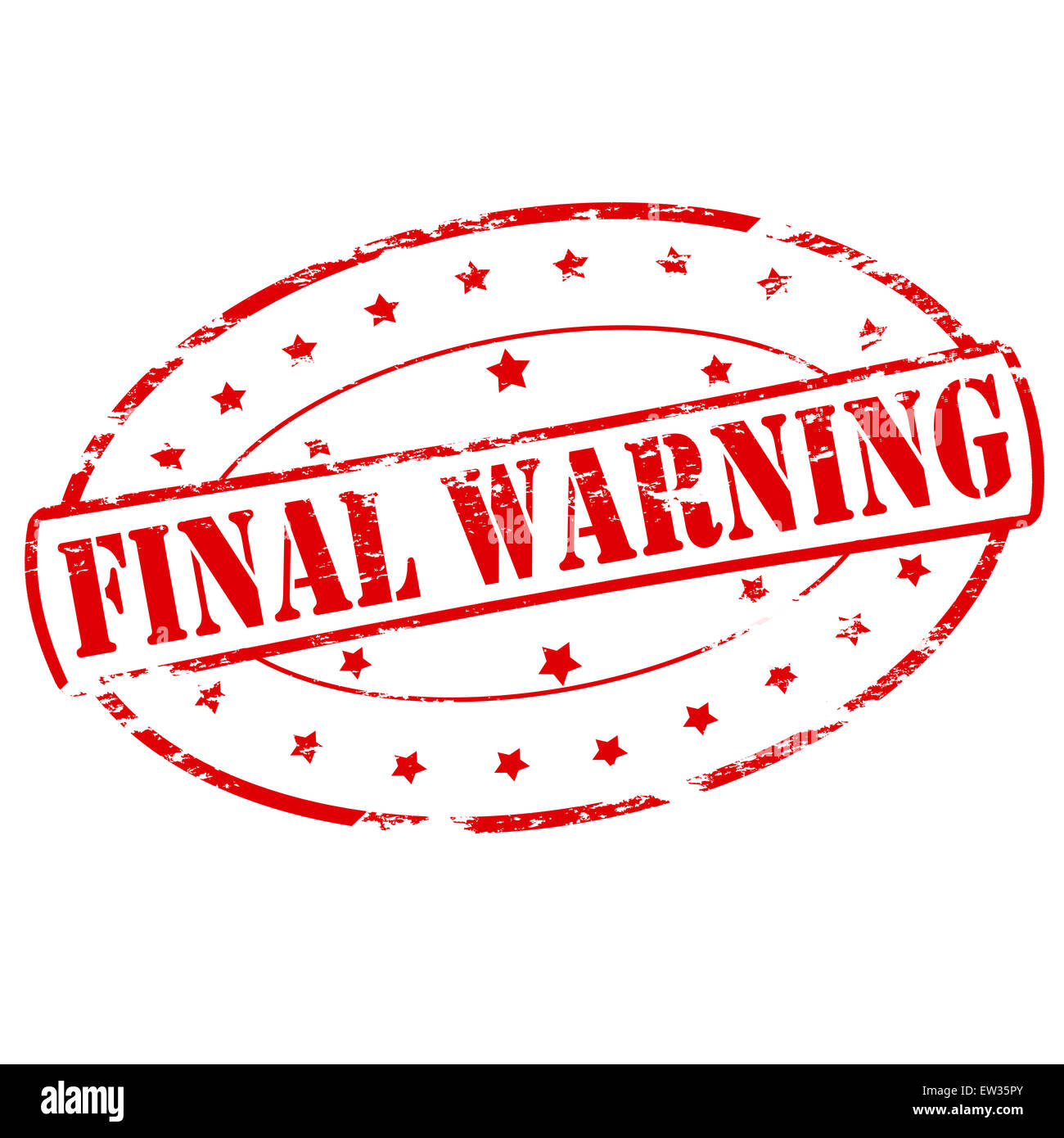 Final warning Cut Out Stock Images & Pictures - Alamy