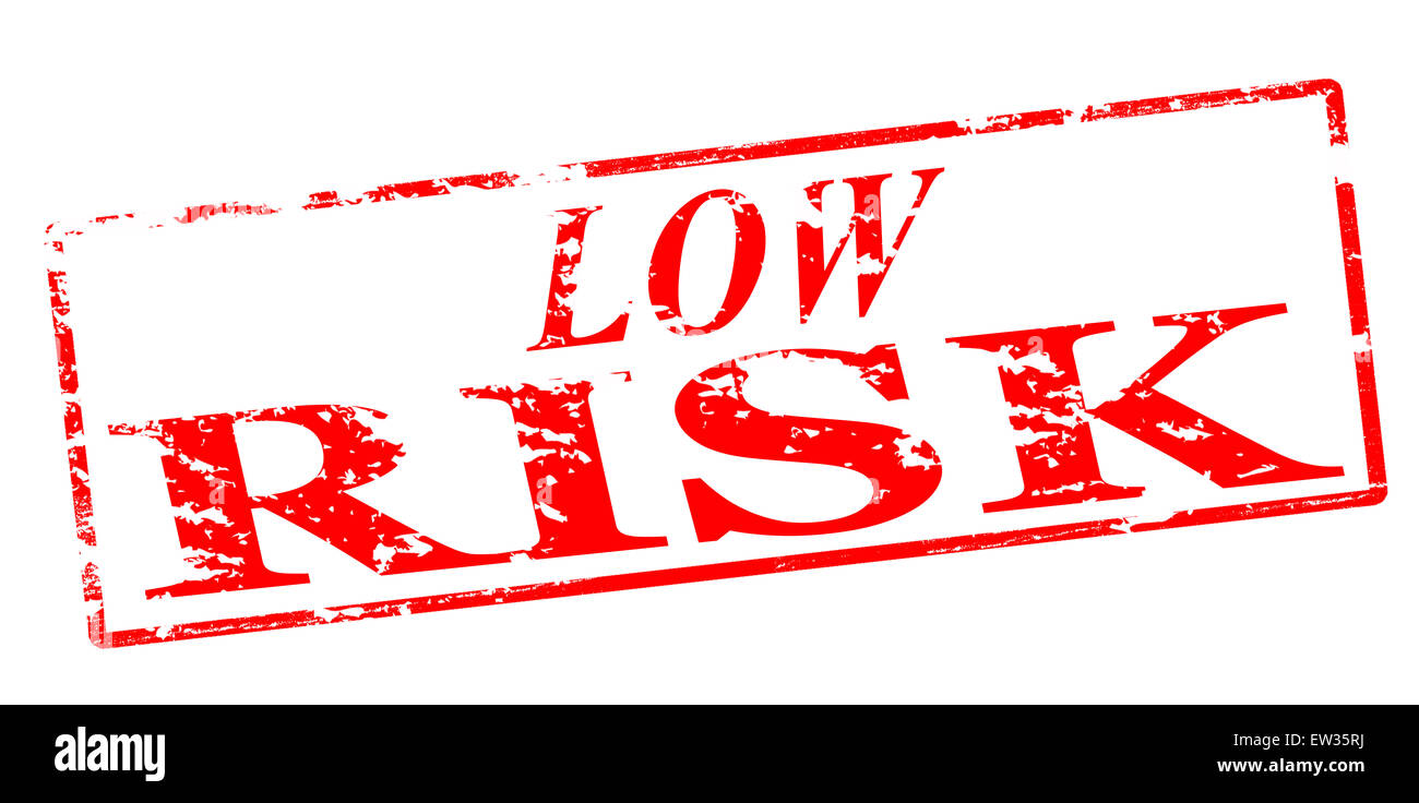 Rubber stamp with text low risk inside, illustration Stock Photo - Alamy