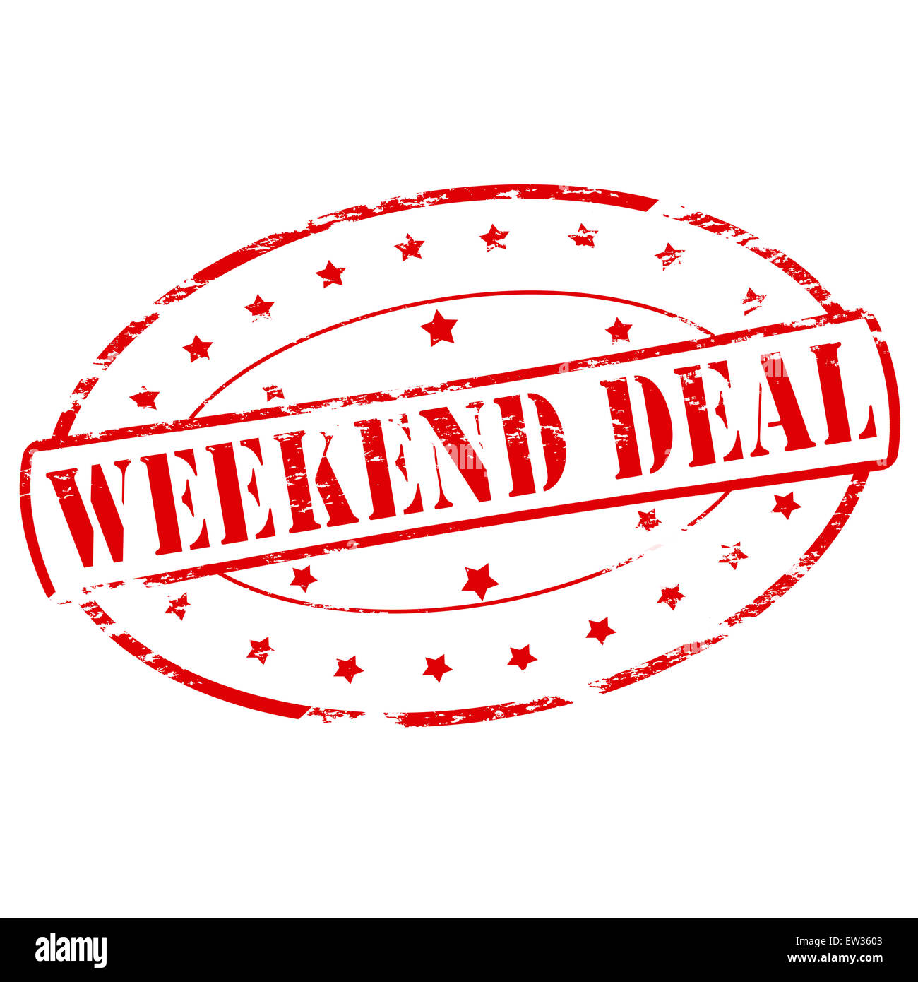 Rubber stamp with text weekend deal inside, illustration Stock Photo ...