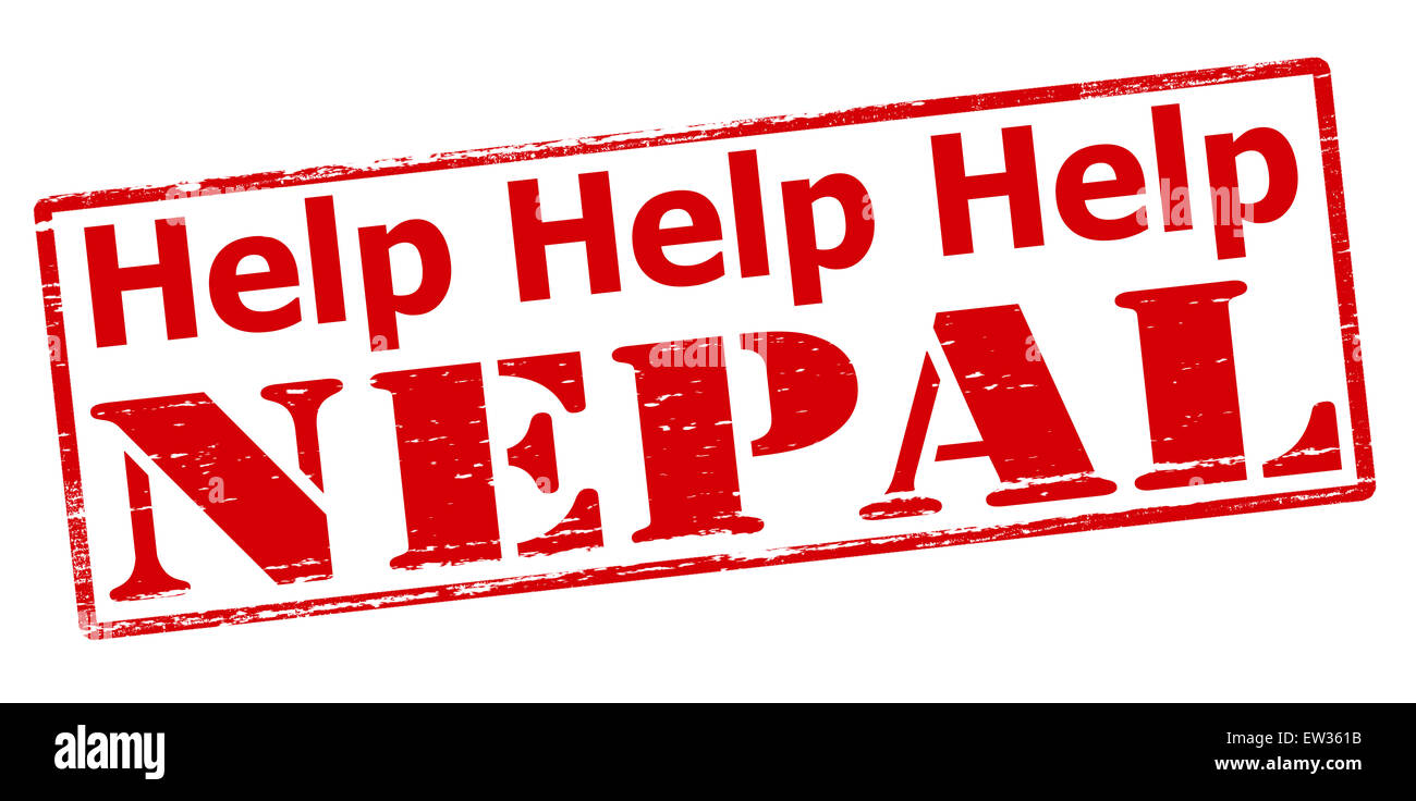 Rubber stamp with text help Nepal inside, illustration Stock Photo - Alamy
