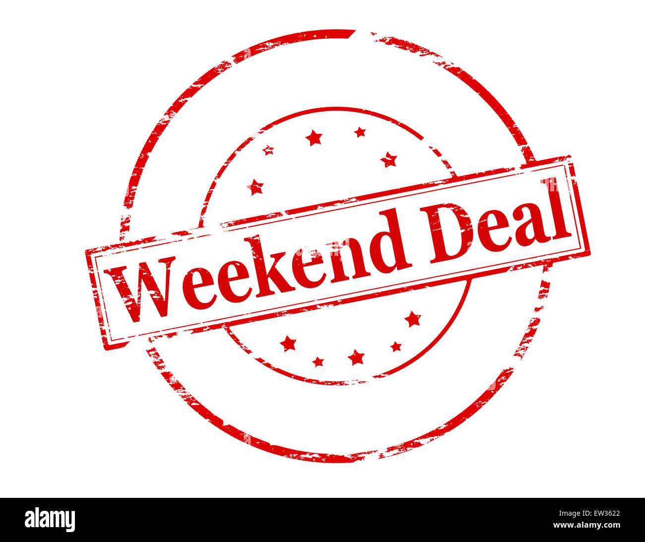Rubber stamp with text weekend deal inside, illustration Stock Photo ...