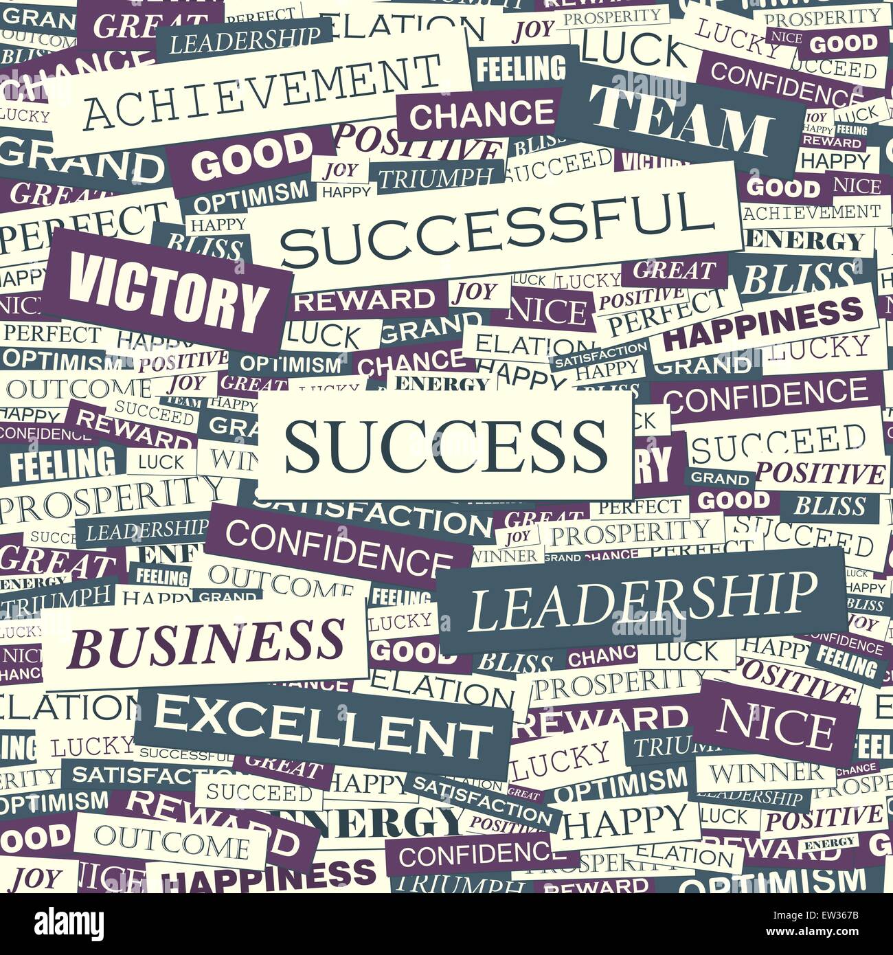 SUCCESS. Seamless pattern. Concept related words in tag cloud ...